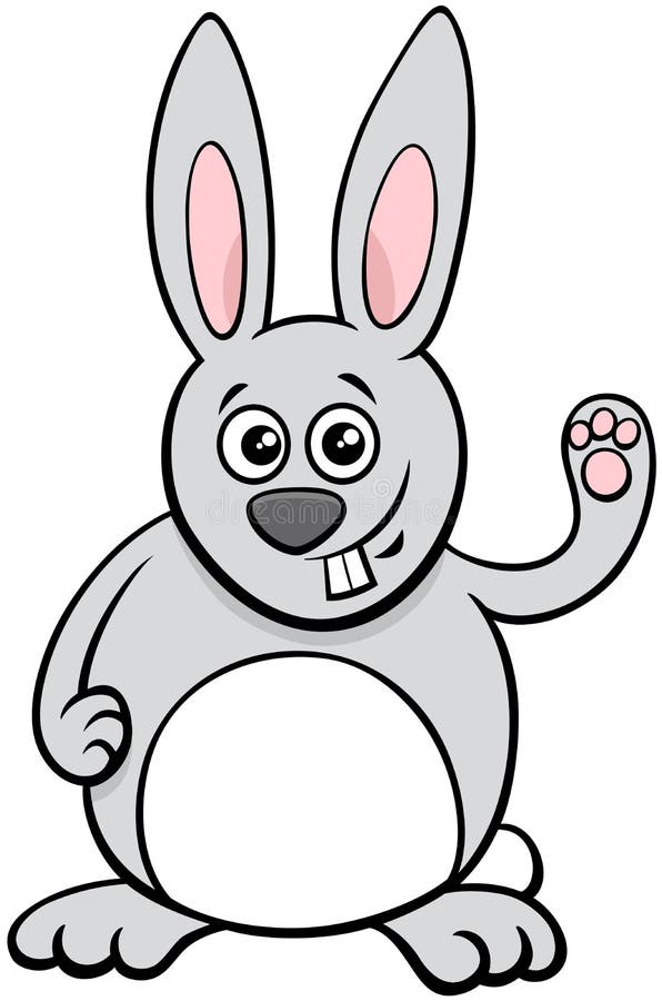 Funny Rabbit Cartoon Animal Character Stock Vector - Illustration of ...