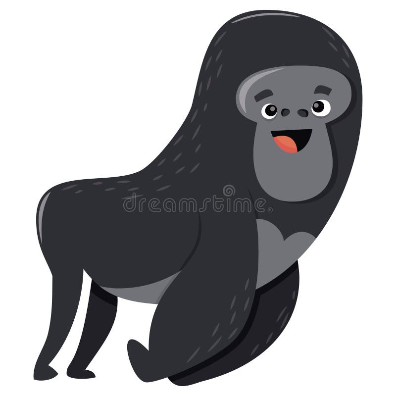 Cartoon Gorilla Beating Chest Stock Illustration - Illustration of ...