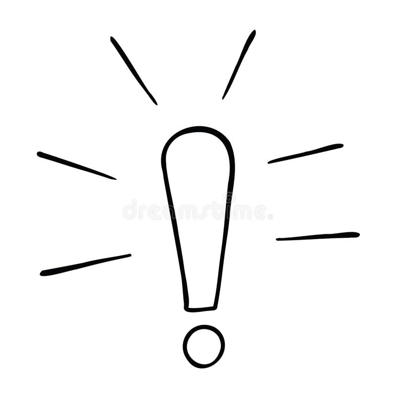 Cartoon Vector Illustration of Exclamation Mark Stock Vector ...