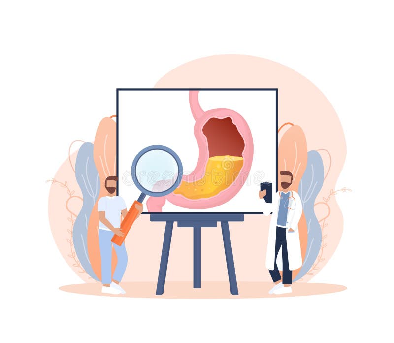 Cartoon Vector Illustration. Flat Vector Illustration with Intestines ...