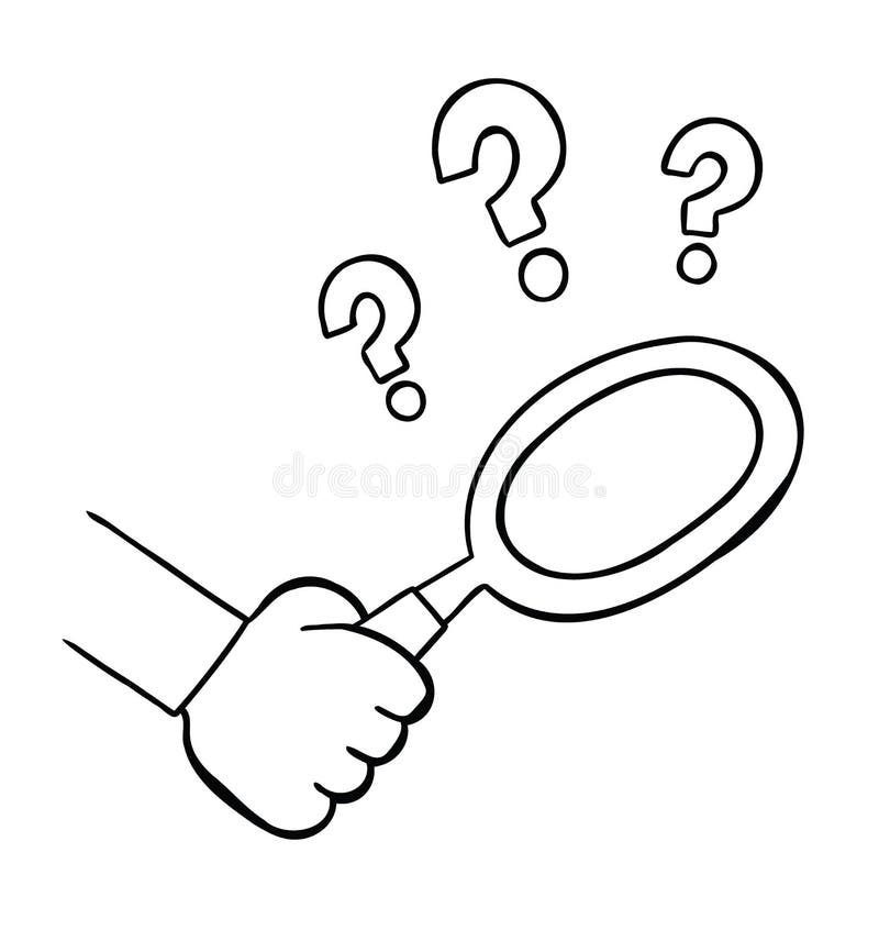 Question Marks Magnifying Glass Stock Illustrations – 133 Question ...