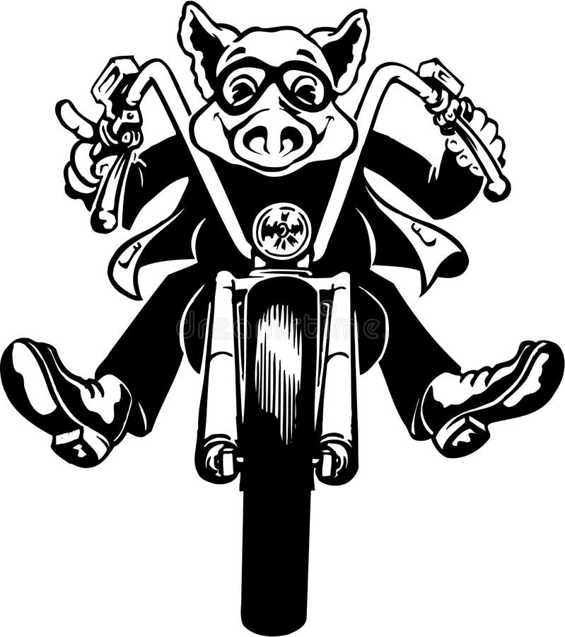 Hog Riding Motorcycle Stock Illustrations – 31 Hog Riding Motorcycle ...