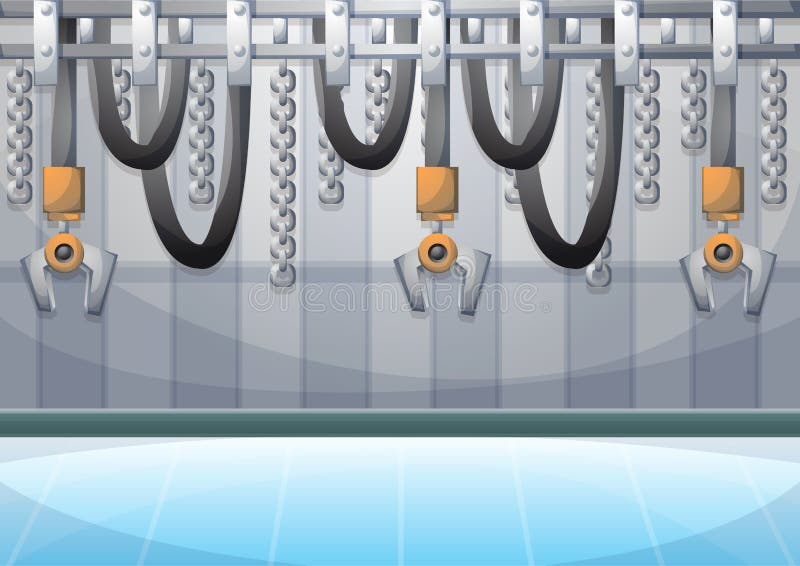 Cartoon Vector Illustration Interior Factory Room with Separated Layers ...