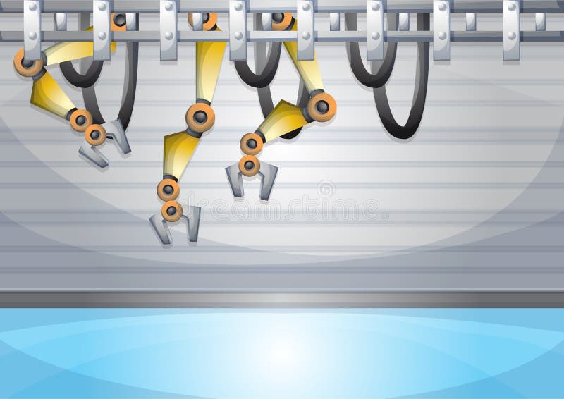 Cartoon Vector Illustration Interior Factory Room with Separated Layers ...