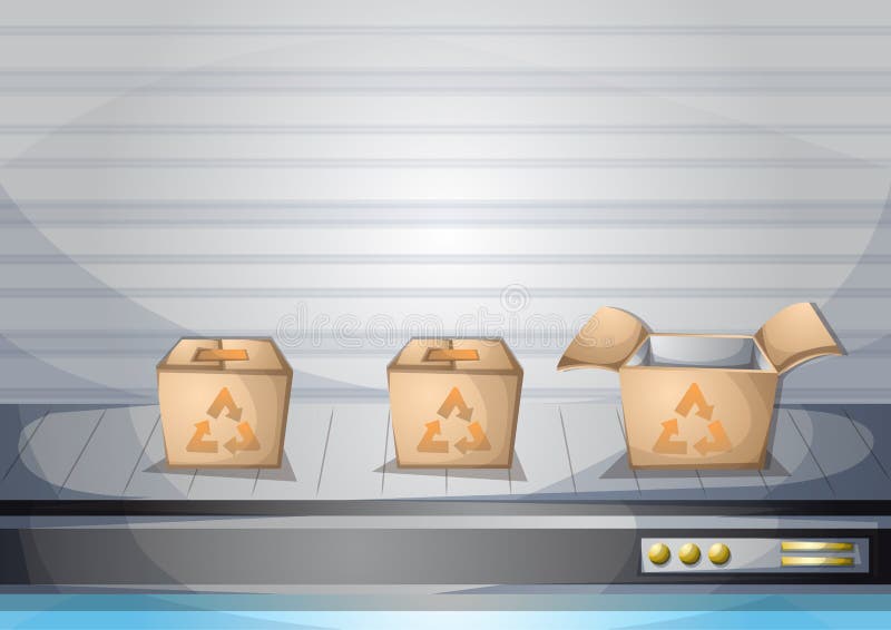 Cartoon Vector Illustration Interior Factory Room with Separated Layers ...