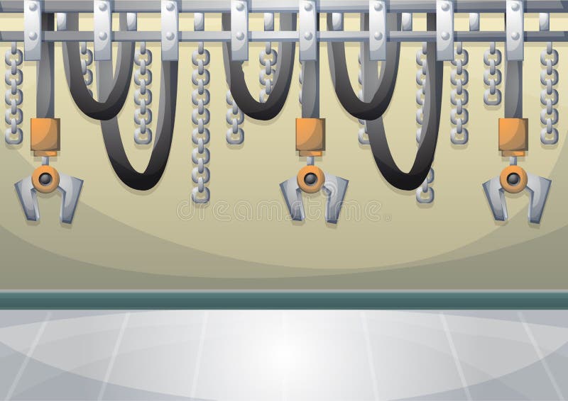 Cartoon Vector Illustration Interior Factory Room with Separated Layers ...