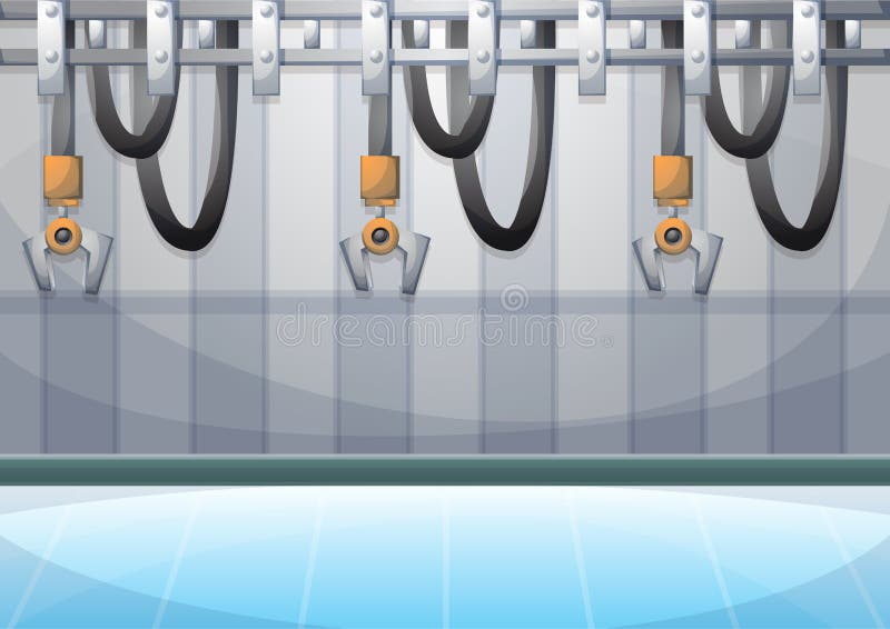 Cartoon Vector Illustration Interior Factory Room with Separated Layers ...