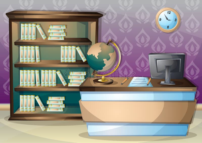 Library Room Cartoon Stock Illustrations – 1,357 Library Room Cartoon ...