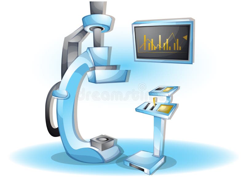 Cartoon Vector Illustration Interior Surgery Operation Room with ...