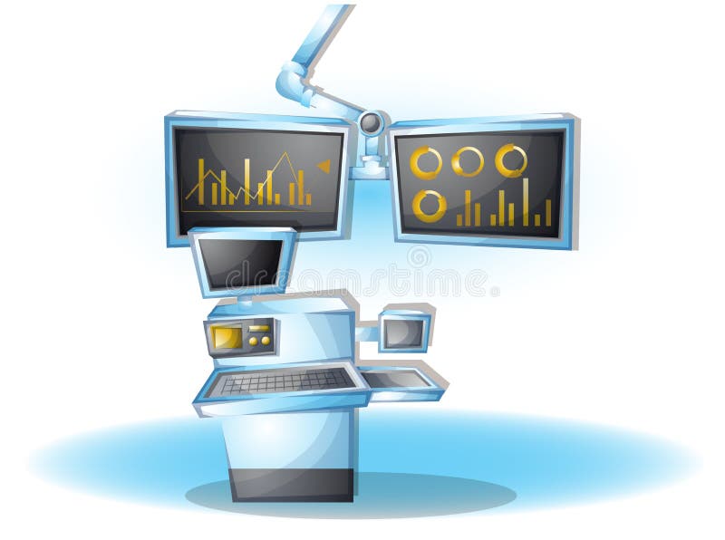 Cartoon Vector Illustration Interior Surgery Operation Room with ...