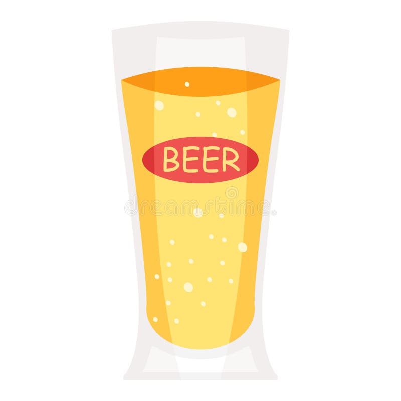 Cool Drink Beer Bottle Cartoon Vector Illustration Isolated Object ...