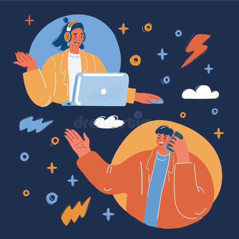 Tele Marketing Vector Stock Illustrations – 126 Tele Marketing Vector ...