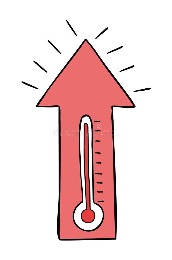 Thermometer with High and Low Temperature Stock Vector - Illustration ...