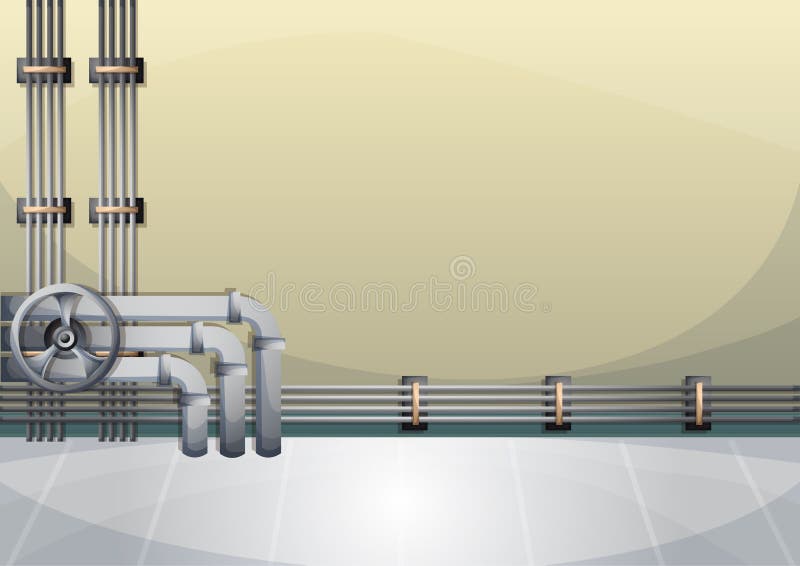 Cartoon Vector Illustration Water Pipe Wall with Separated Layers Stock ...