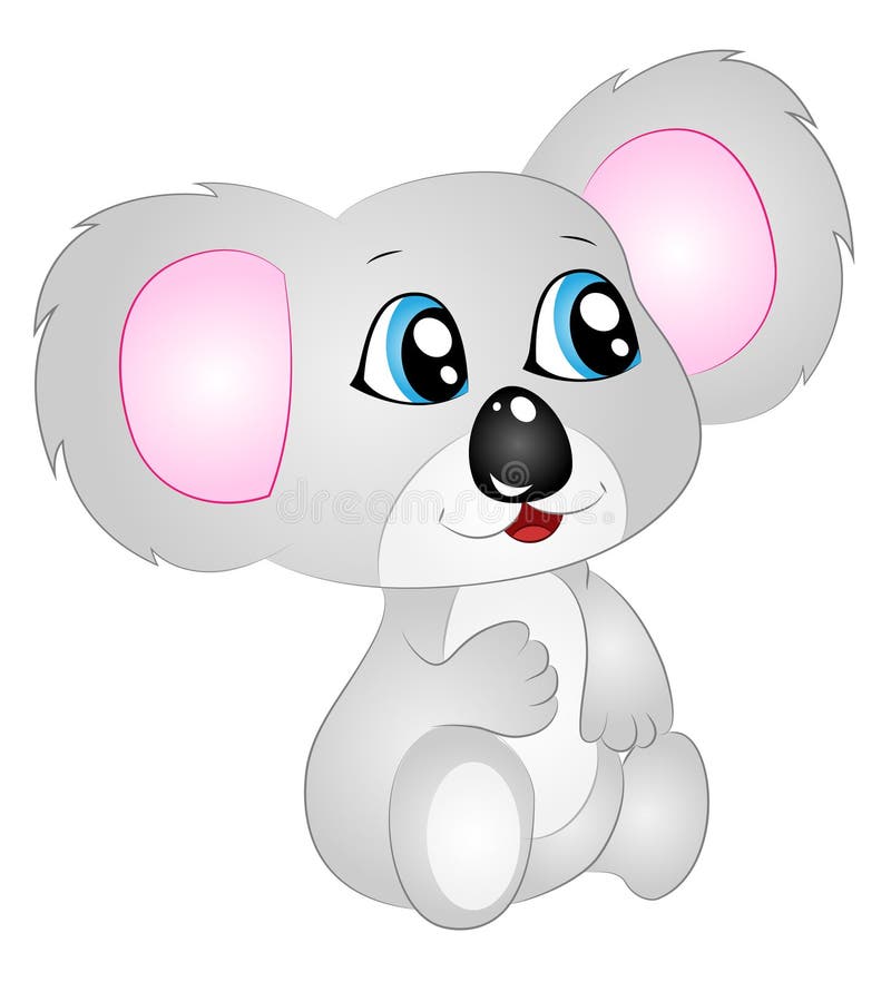 Cartoon Vector Koala Bear Sitting Stock Vector - Illustration of teddy ...