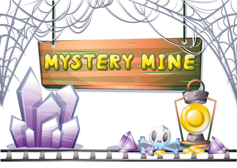 Cartoon Vector Mine Game Object with Separated Layers for Game and ...