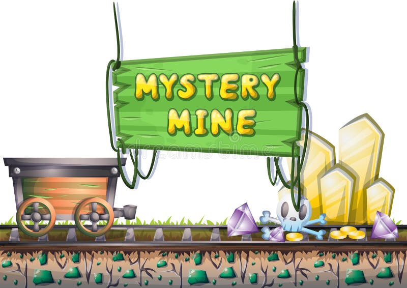 Cartoon Vector Mine Game Object with Separated Layers for Game and ...