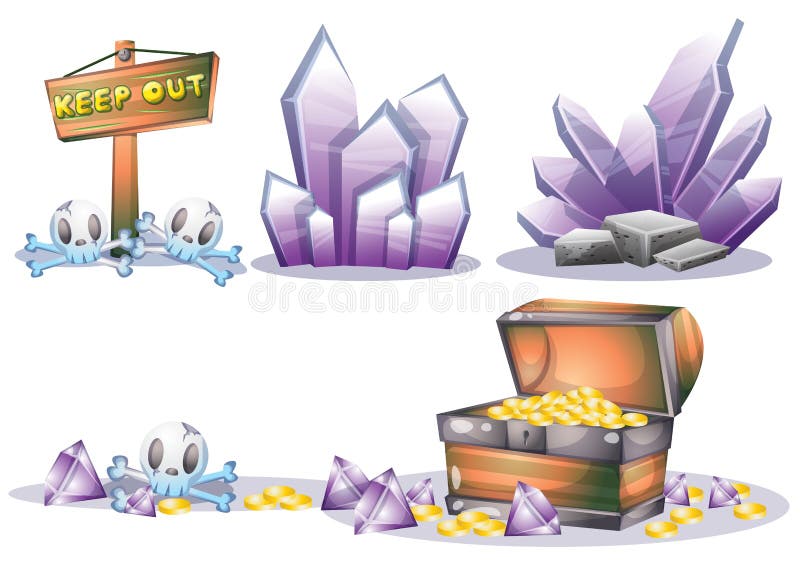 Cartoon Vector Mine Game Object with Separated Layers for Game and ...