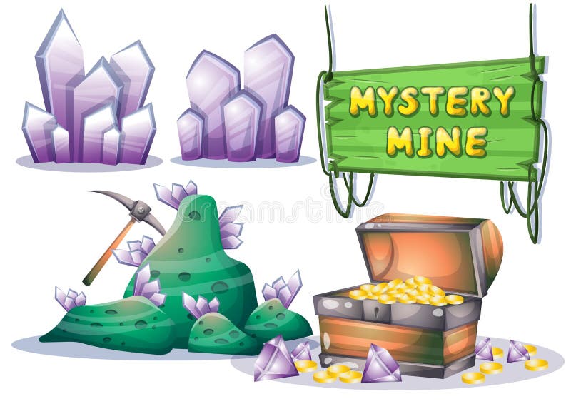 Cartoon Vector Mine Game Object with Separated Layers for Game and ...