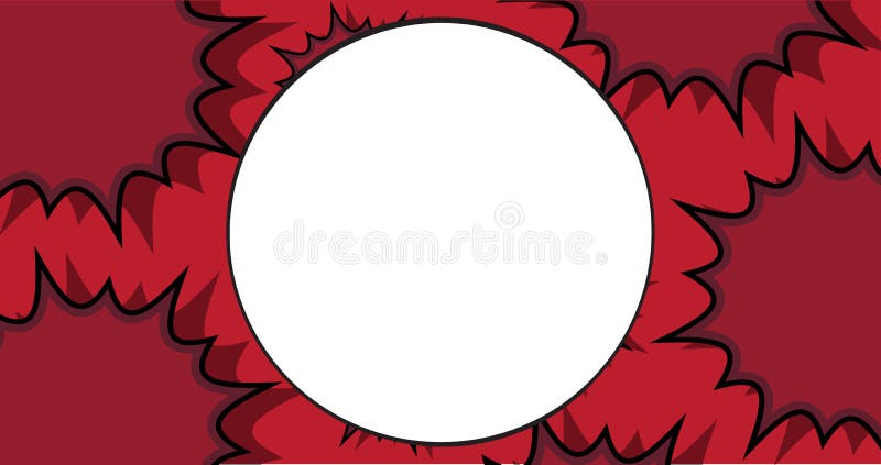 Blank Circle Shape on Blue Cartoon Vector Comic Book Background. Stock ...