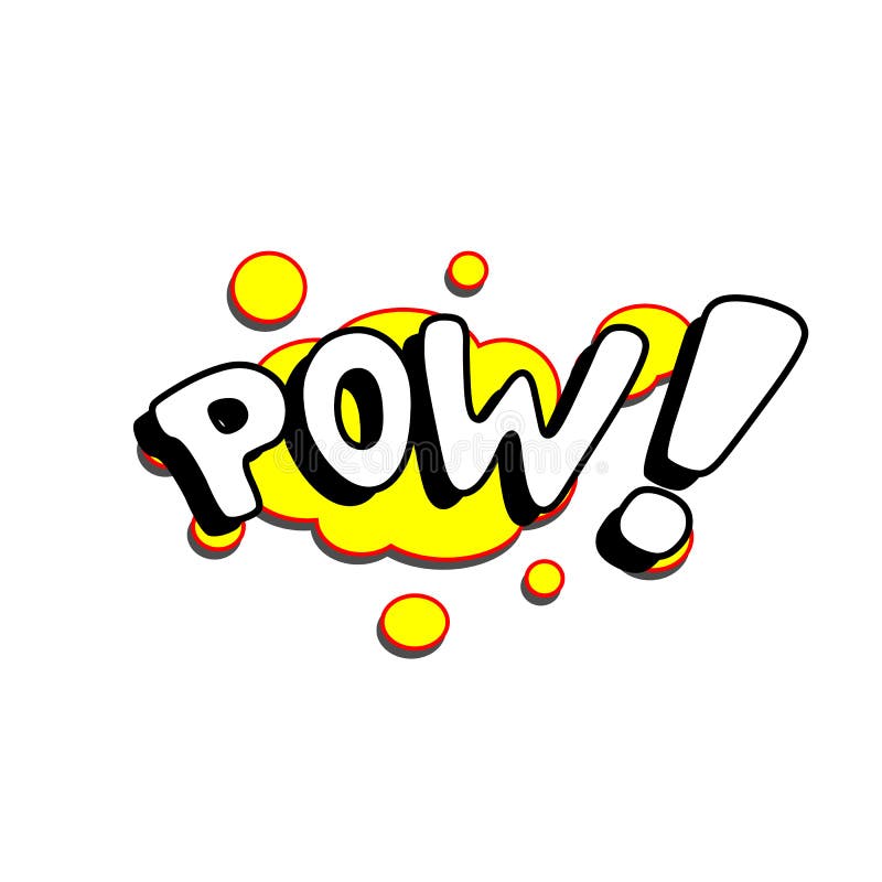 Cartoon Vector Pow Sound stock vector. Illustration of design - 84730979