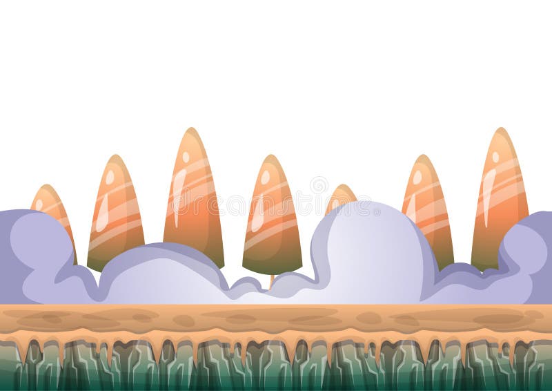 Cartoon Vector Sky Background with Separated Layers for Game Art and ...