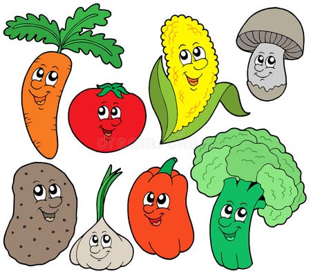 Cartoon Vegetable Collection 1 Stock Vector - Illustration of object ...