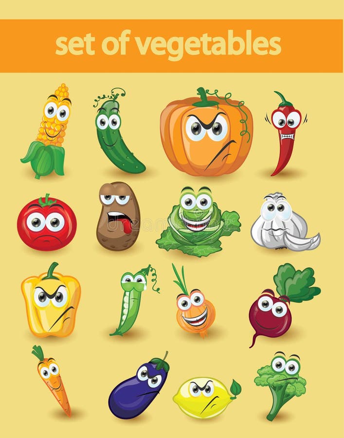 Cartoon Vegetables Stock Illustrations – 74,290 Cartoon Vegetables ...