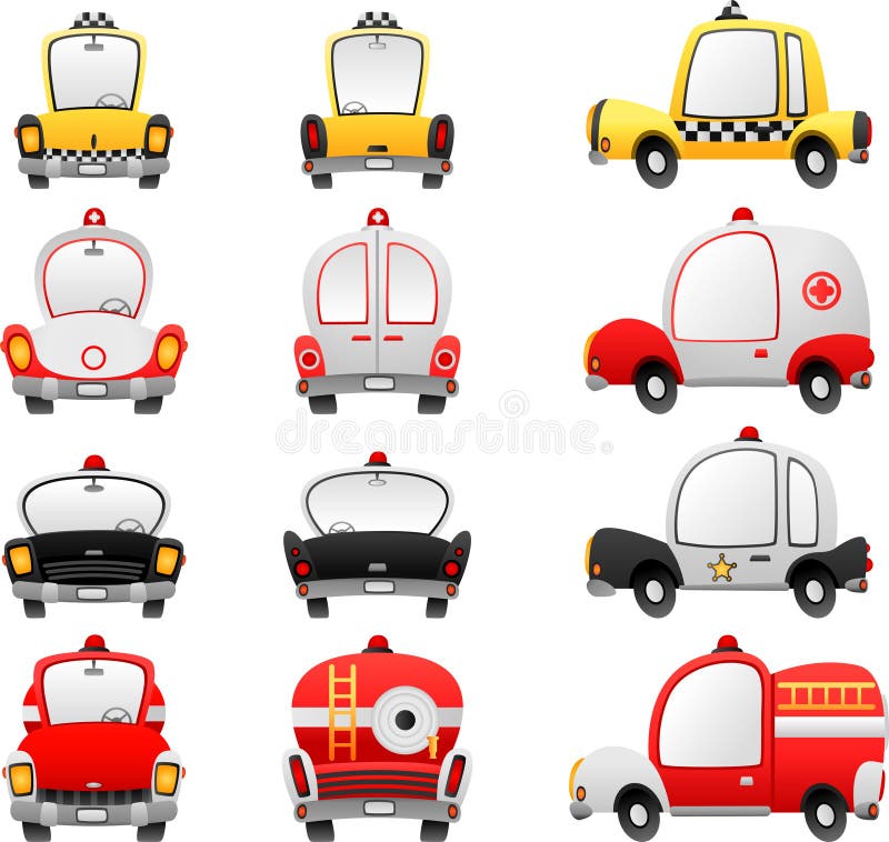 Cartoon cars stock vector. Illustration of spinning, black - 12791592