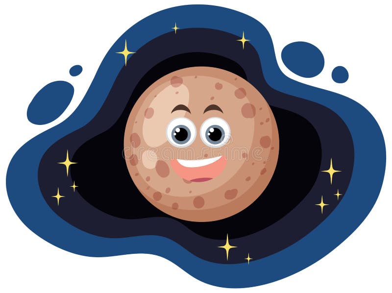 Cartoon Venus Planet with Facial Expression Stock Vector - Illustration ...