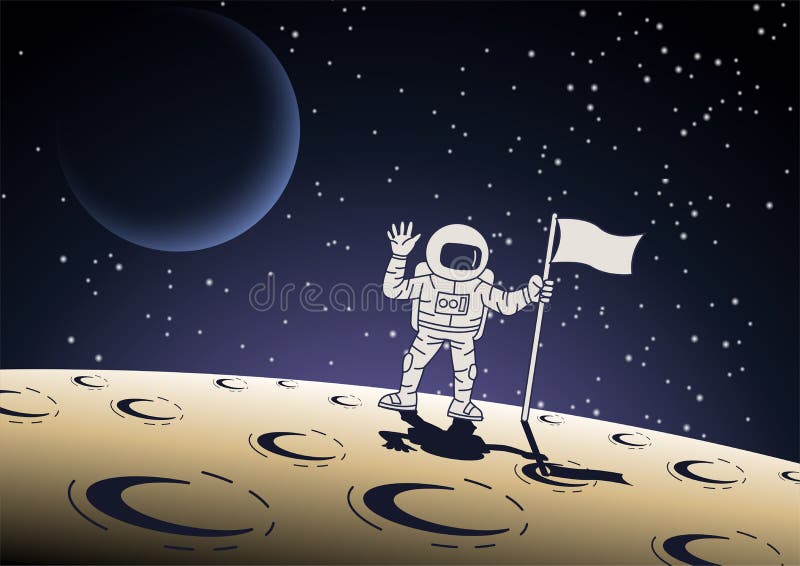 Cartoon Moon Surface