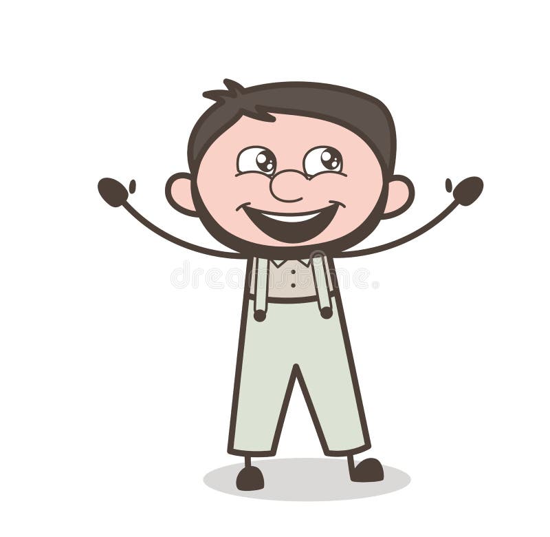 Cartoon Satisfied Detective Face Expression Vector Illustration Stock ...