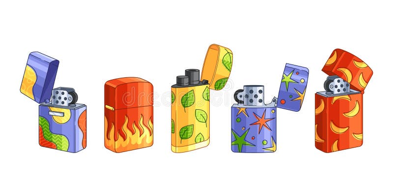 Cartoon Vibrant Lighters Featuring Unique and Fashionable Designs ...