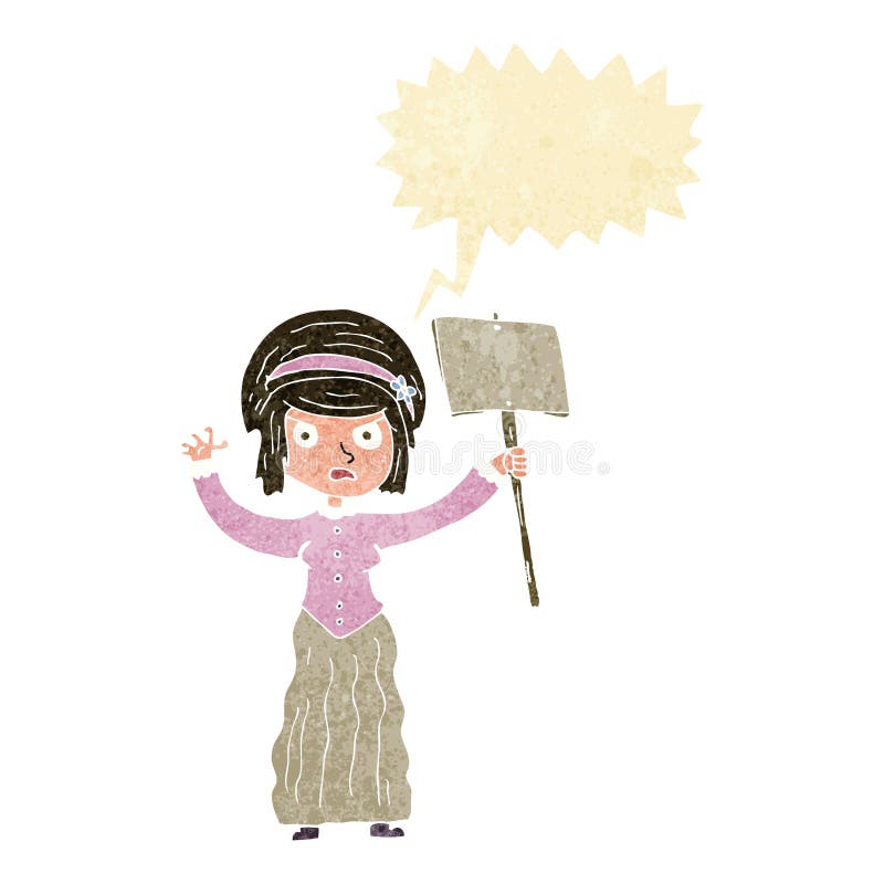 Cartoon Woman Protesting Stock Illustrations – 1,732 Cartoon Woman ...