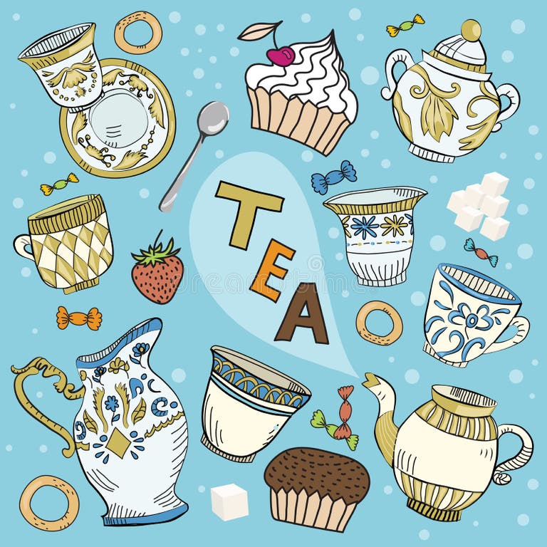 Cartoon Afternoon Tea Stock Illustrations – 2,018 Cartoon Afternoon Tea ...