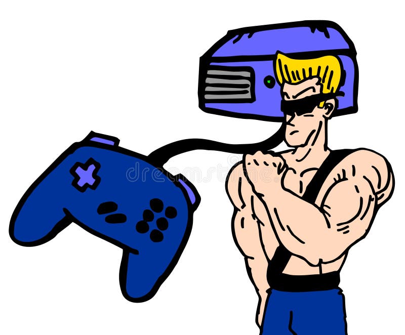 Cartoon video game stock vector. Illustration of playing - 227688421
