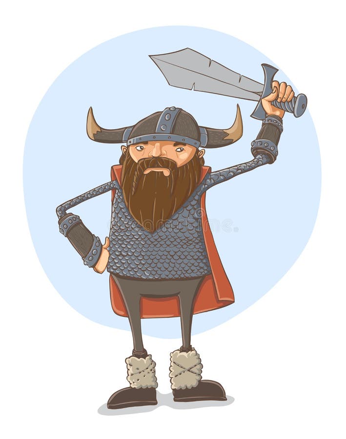 Cartoon viking stock vector. Illustration of sketch, mature - 28735223