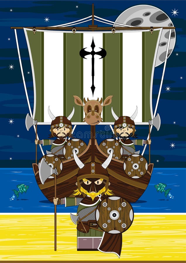 Cartoon Viking Warrior Longship Stock Illustrations – 92 Cartoon Viking ...