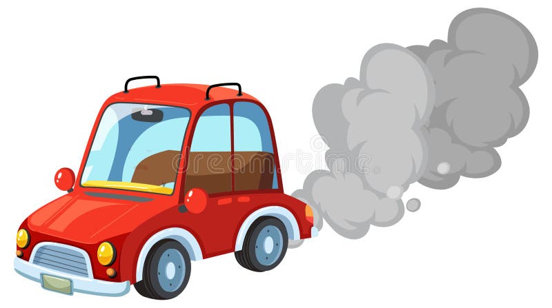 Cartoon Vintage Car with Smoke Stock Vector - Illustration of eps10 ...