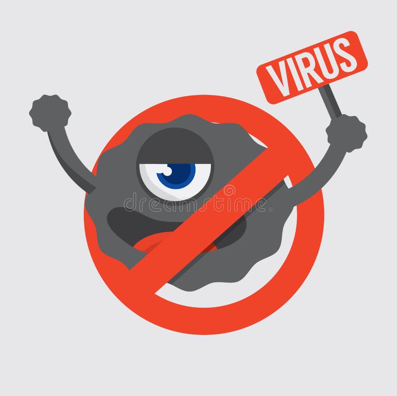 Cartoon Virus Character Vector Stock Vector - Illustration of medicine ...