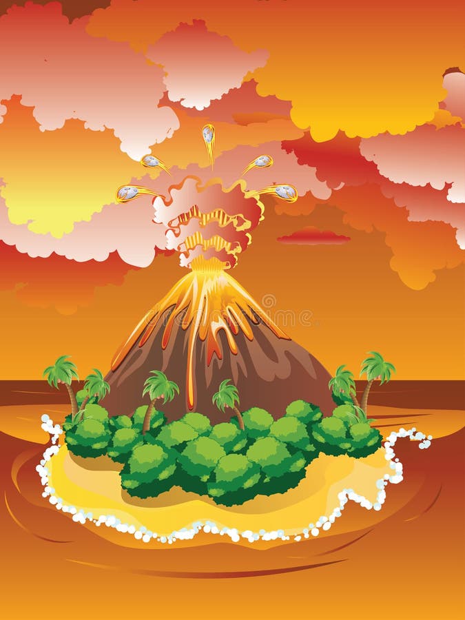 Erupting Cartoon Volcano Stock Illustrations – 495 Erupting Cartoon ...
