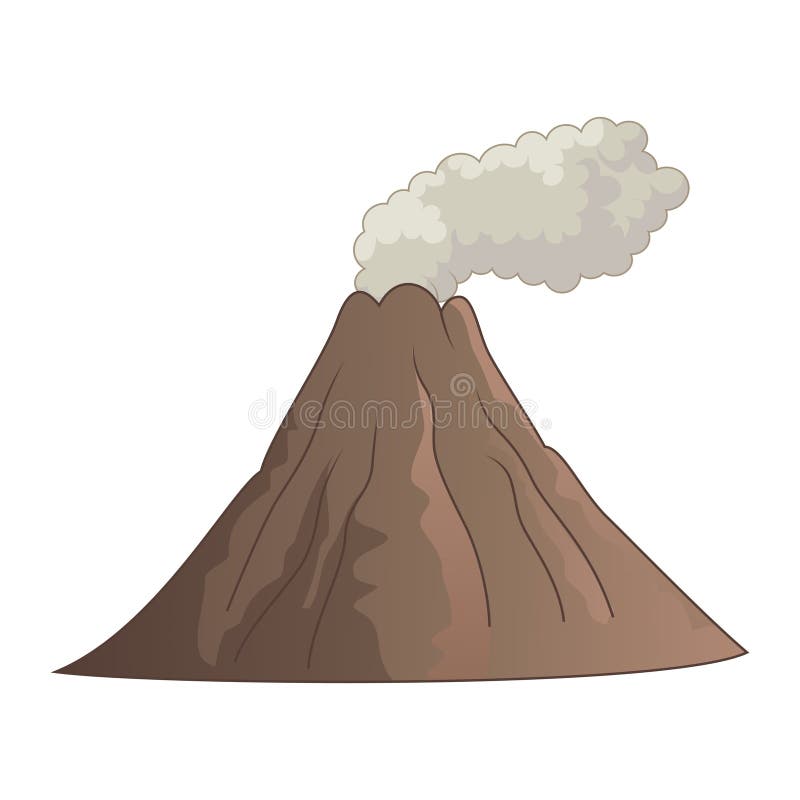 Cartoon Volcano Mountain Vector Illustration Stock Vector ...