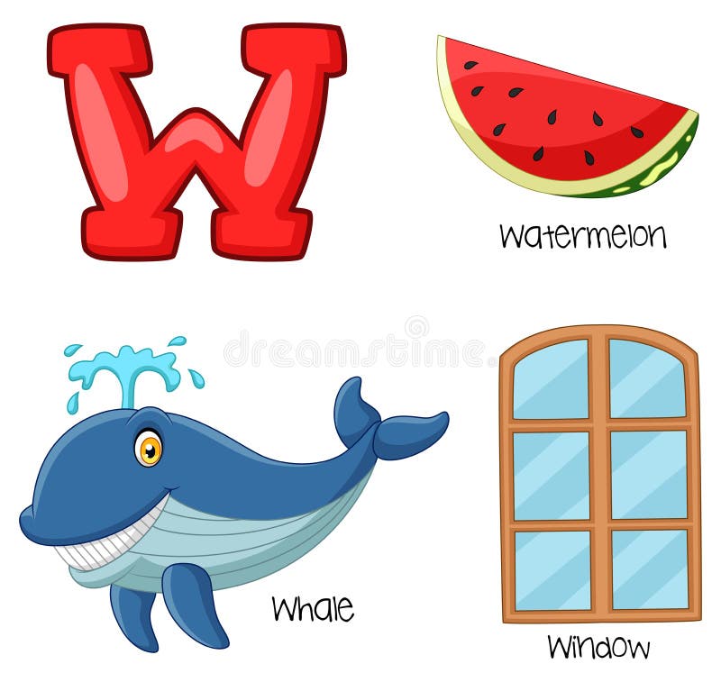 Alphabet letter W pictures stock vector. Illustration of graphic - 50724452