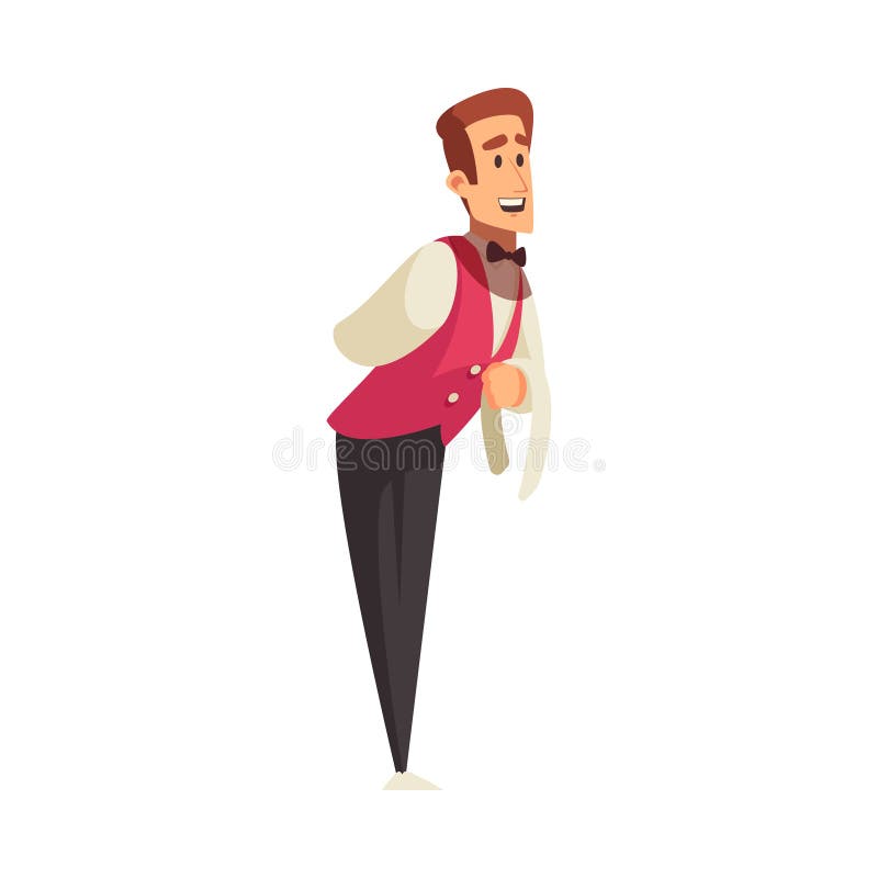 Cartoon Polite Waiter Stock Illustrations – 29 Cartoon Polite Waiter ...