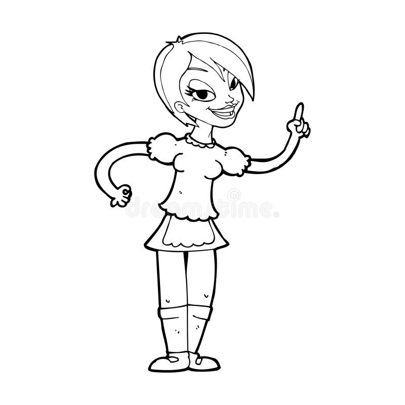 Cartoon Waitress Taking Order Stock Illustration - Illustration of ...