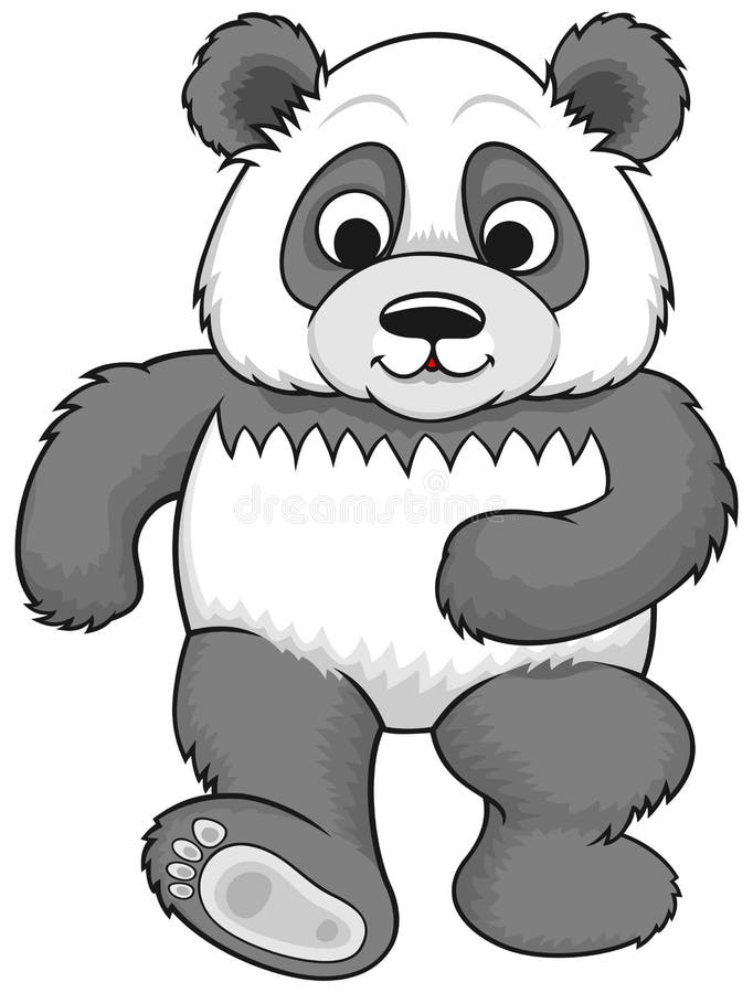Cartoon walking panda stock vector. Illustration of standing - 37445525