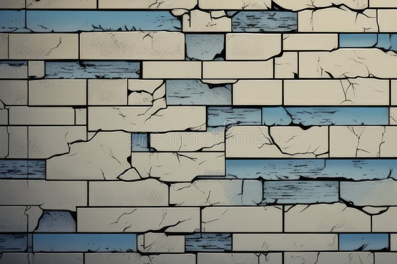 A Cartoon Wall Graphics from Generative Ai Stock Illustration ...