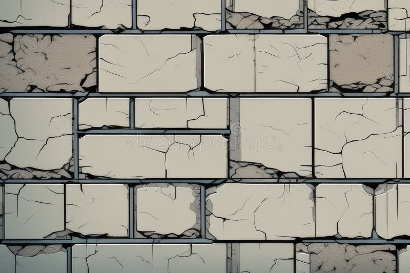 A Cartoon Wall Graphics from Generative Ai Stock Illustration ...