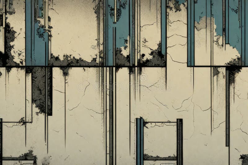 A Cartoon Wall Graphics from Generative Ai Stock Illustration ...