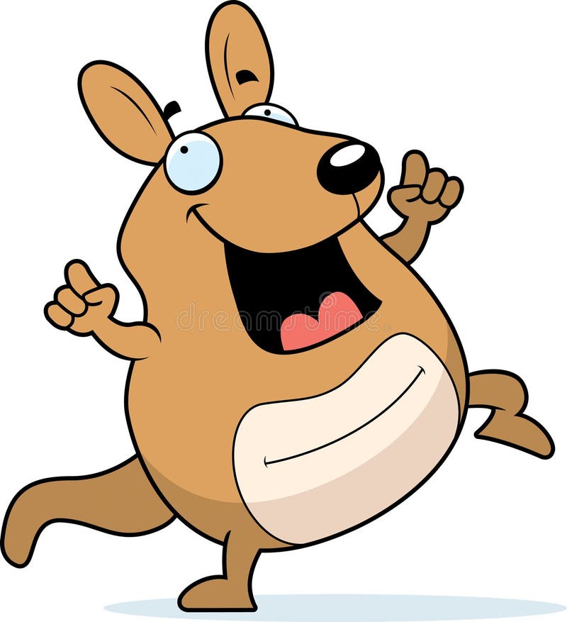 Cartoon Wallaby Hopping stock vector. Illustration of vector - 41818245